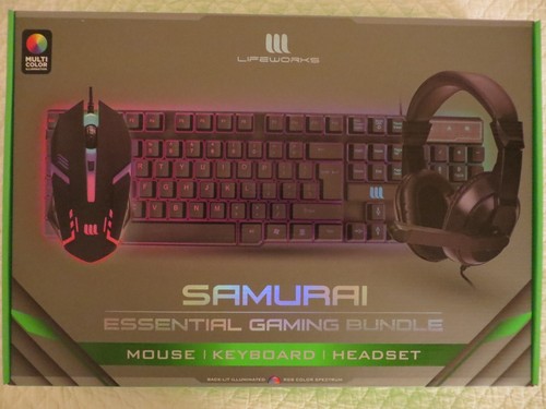 Gaming Mouse Keyboard and Headset Back-Lit Samurai Bundle NEW FREE ...