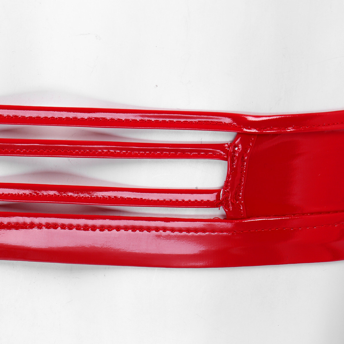 Womens Strapless Open Cups Top Sleeveless Crop Vest Wet Look Punk Tank ...