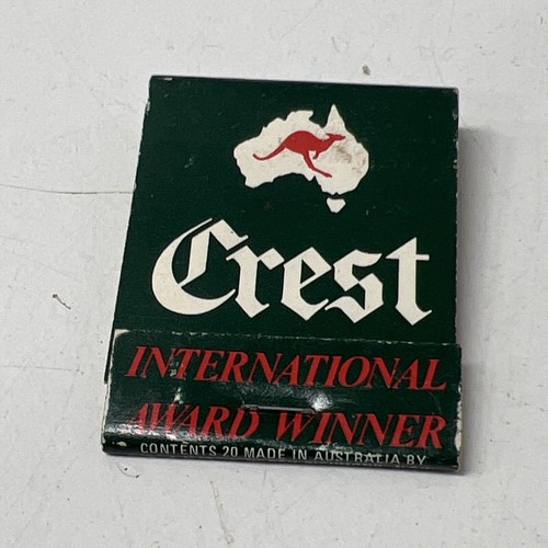 VINTAGE MATCHBOX MATCHES COURAGE BREWERY CREST LAGER ADVERTISEMENT BAR ...