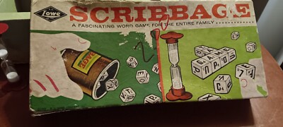 Vintage Lowe Scribbage Rolling Dice Game No 954 Lowe Inc. 1963 COMPLETE ...