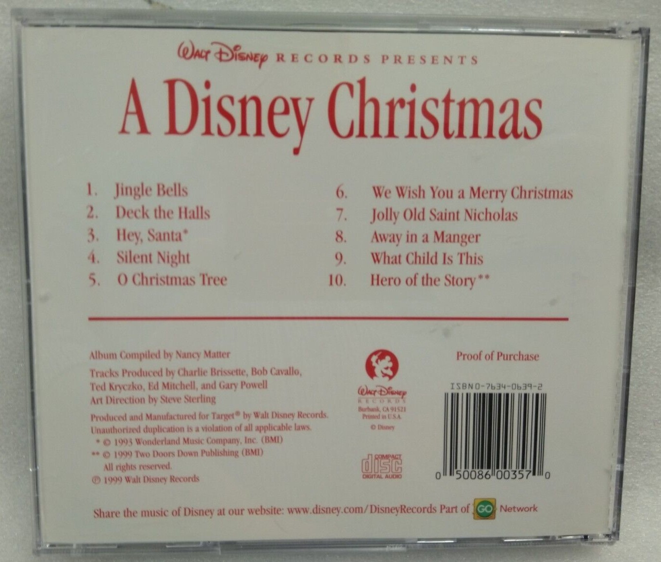 CD Walt Disney - A Disney Christmas (CD, 1999, Walt Disney Records) | eBay