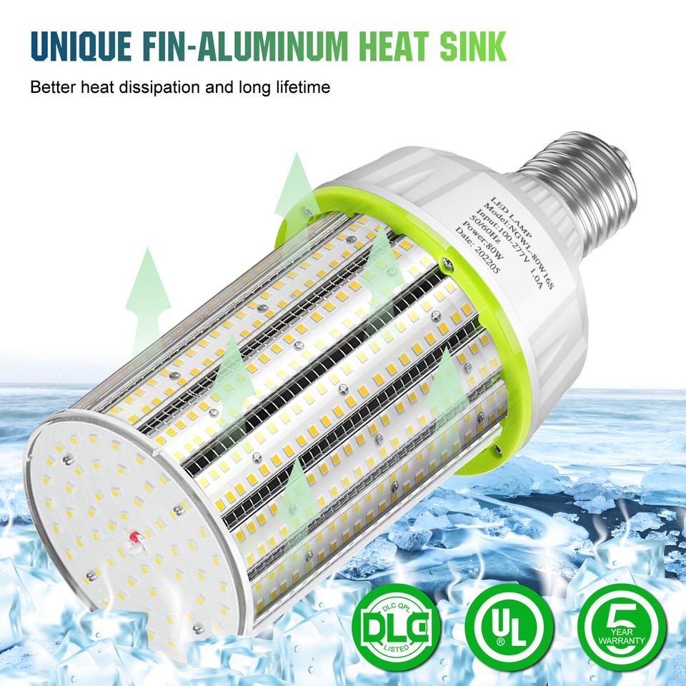 80W LED Corn Cob Light Bulb Replace 350W MH HPS HID lamp For Warehouse ...