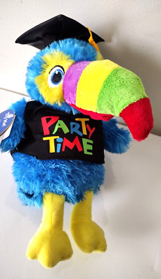 Graduation Animated Plush Bird Parrot Sings and Dances "Celebration" By ...