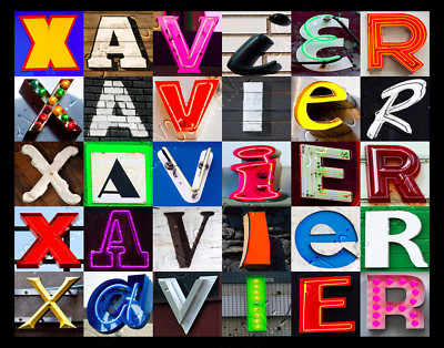 XAVIER Name Poster featuring photos of actual sign letters | eBay