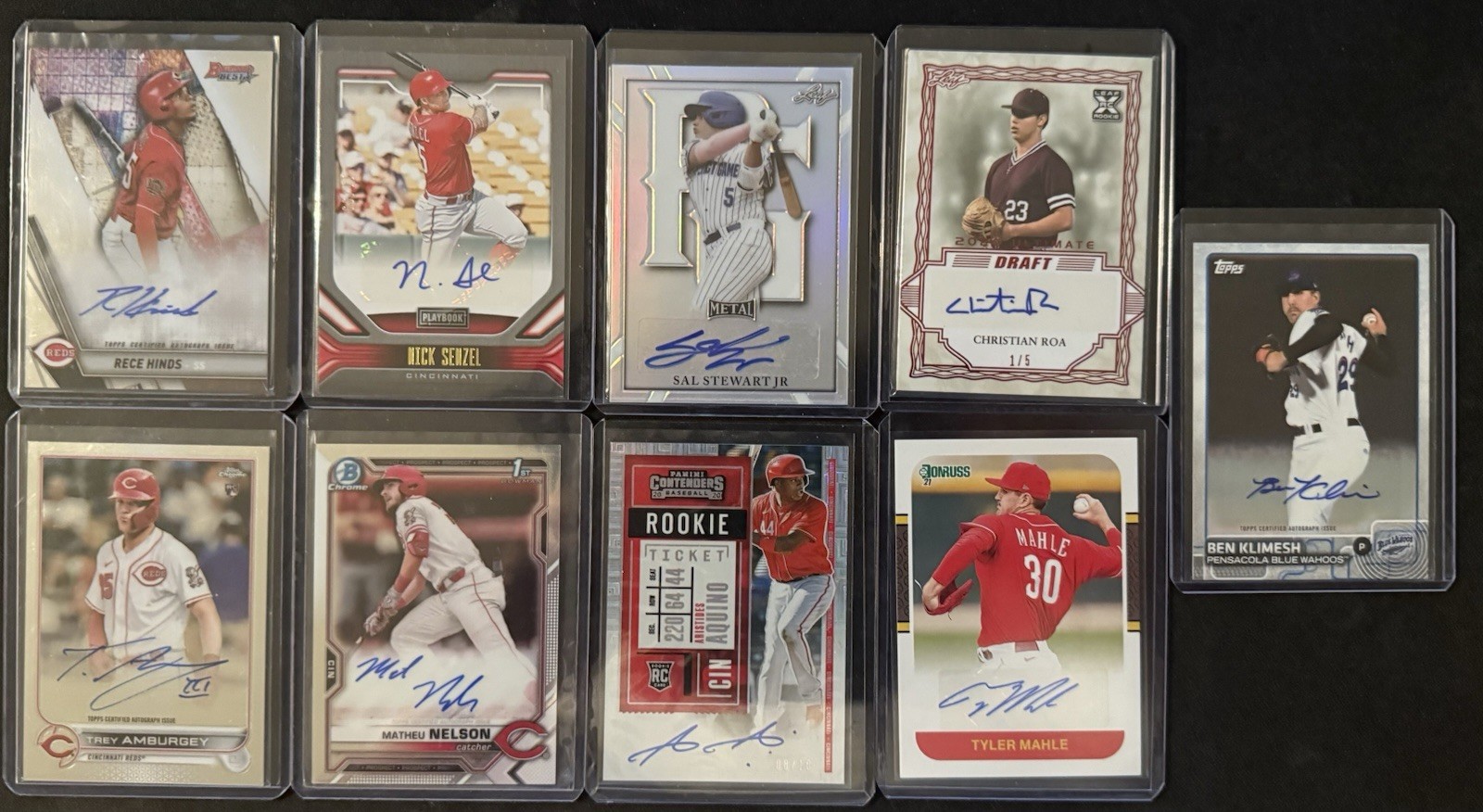 Cincinnati Reds Autographs 9 Card Lot Auto Rookie RC | eBay