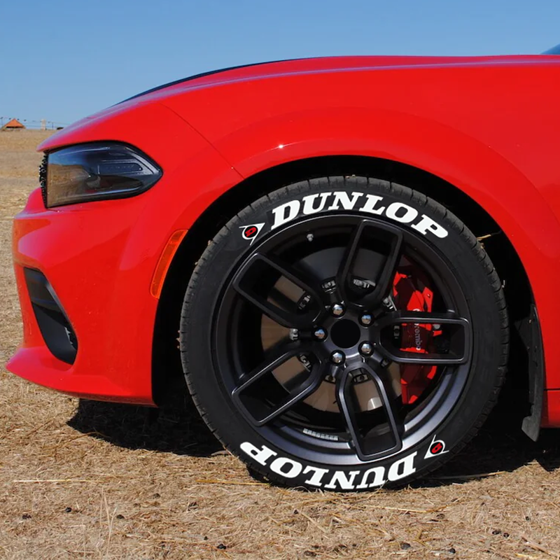Permanent Tire Lettering Sticker DUNLOP 1.25'' For 15''-24'' Tyre ...