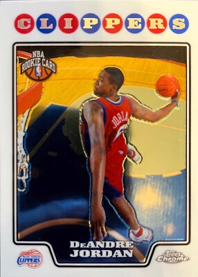 DeAndre Jordan Topps Chrome 08-09 #209 Rookie Card Los Angeles Clippers ...