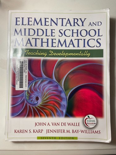 Elementary and Middle School Mathematics : Teaching Developmentally ...