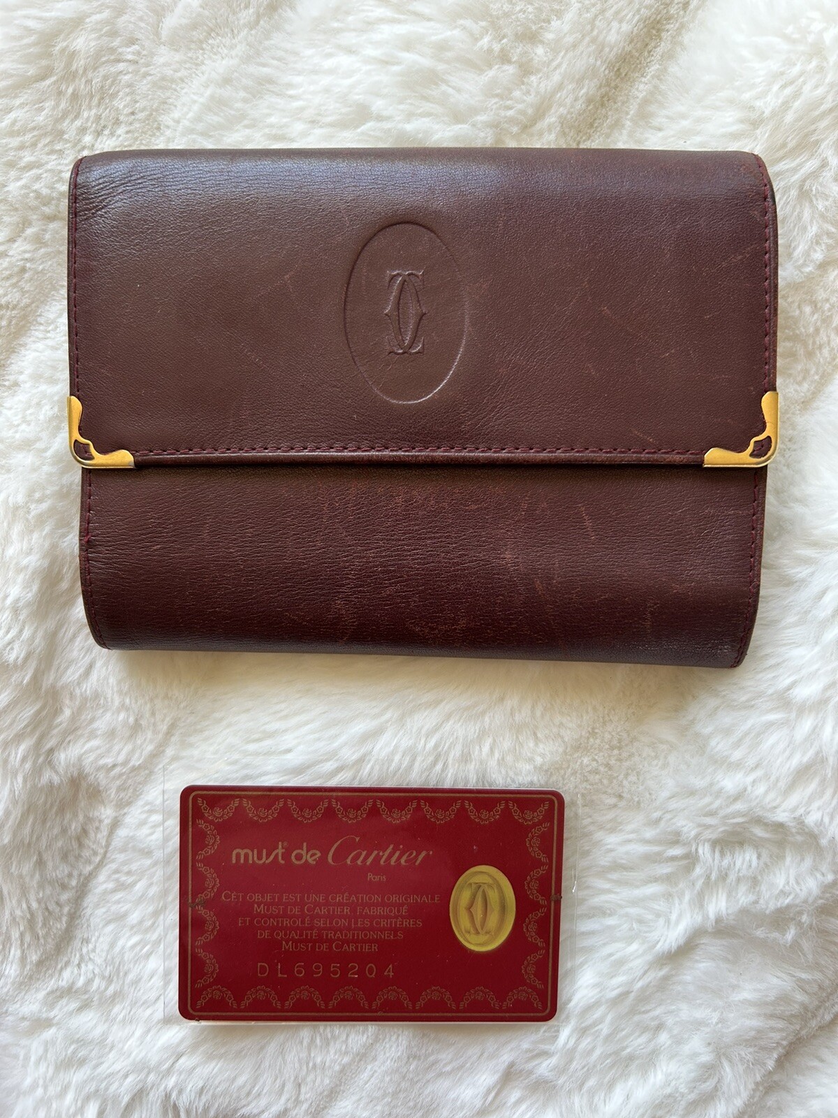 Cartier Paris Must De Cartier Leather Trifold Wallet … - Gem