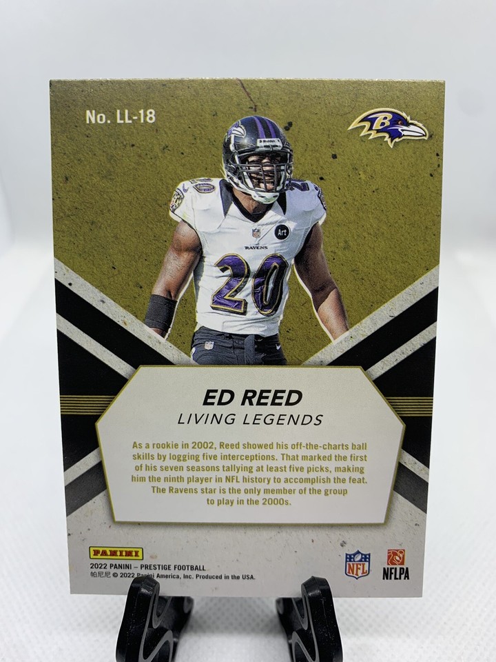 2022 PRESTIGE RAVENS ED REED LIVING LEGENDS INSERT CARD #LL-18 | eBay