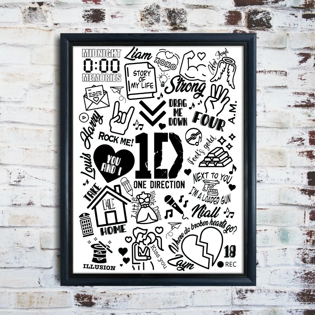 One Direction Posters Drawn