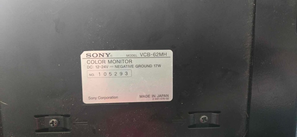 USED RV SONY COLOR MONITOR FOR CAMERA SYSTEM: VCB-62MH | eBay