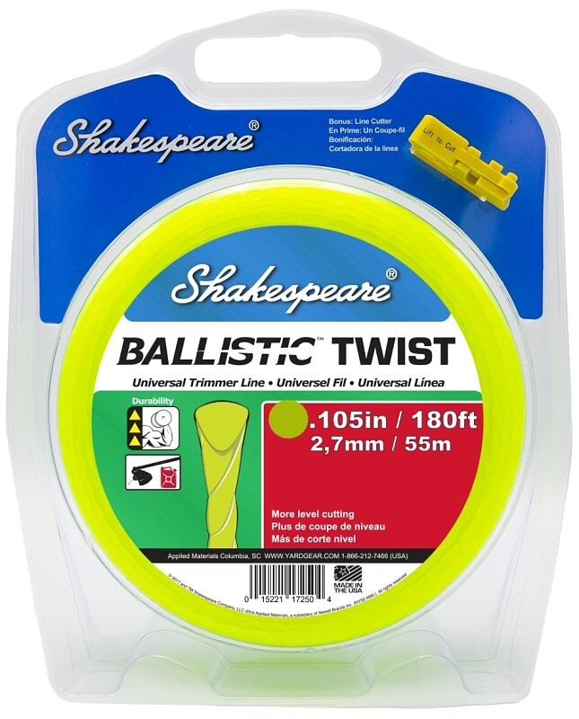SHAKESPEARE TWISTED TRIMMER LINE WEEDEATER STRING .105X180FT FAST SHIP ...