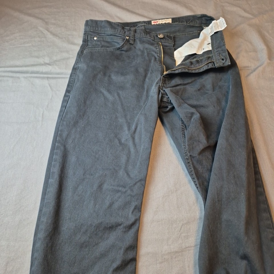 Wrangler Wrancher Dress Jeans Mens 31x30 Straight Fit Western Cowboy ...