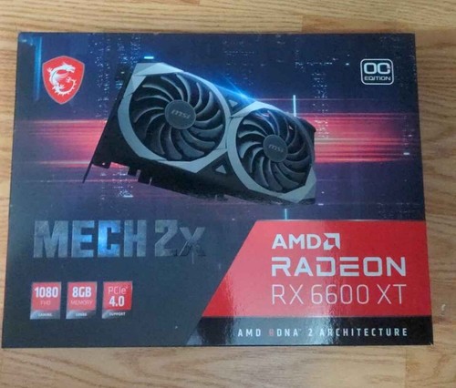 MSI Radeon RX 6600 XT MECH 2X OC 8GB GDDR6 Graphics Card for sale ...