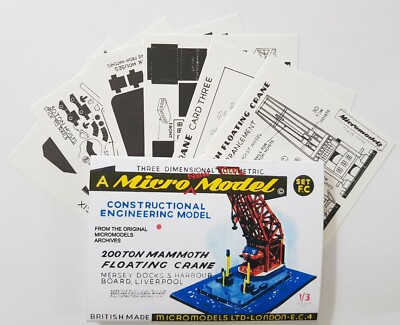 Micromodels MAMMOTH FLOATING CRANE SET F.C Micro New Models card model ...