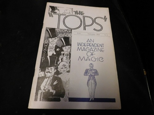 The Tops Independent Magazine Of Magic & Magicians 1936 September | eBay