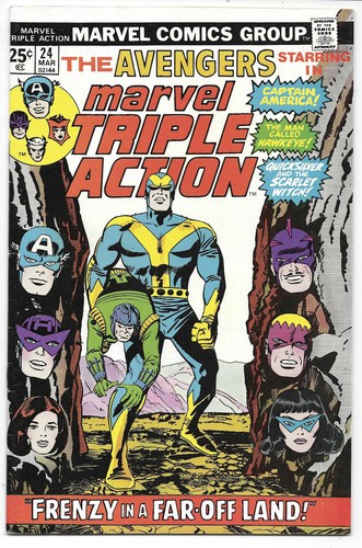 Marvel Triple Action Avengers #24 1974 VF+ Marvel Comics | eBay