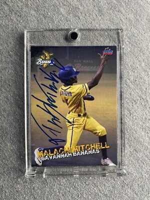 MALACHI MITCHELL AUTOGRAPH 2023 SAVANNAH BANANAS BASEBALL TEAM SET CARD ...