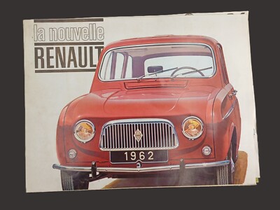 Ancien affiche poster La Nouvelle Renault 4L 1962 pub vintage - Dim ...