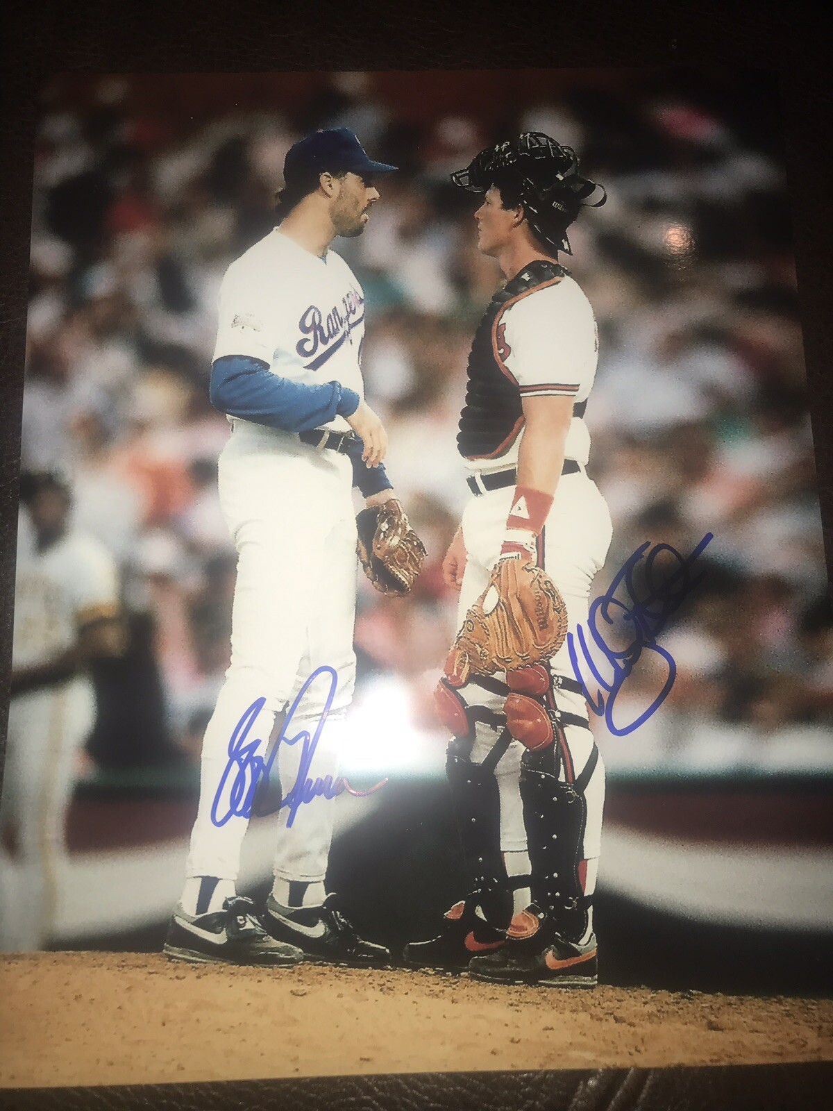 Jeff Russell Rangers & Mickey Tettleton Orioles Autographed 8x10 Photo ...