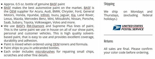 BASF Touch Up Paint Bottle for GM Cadillac Chevy Iridium Metallic ...