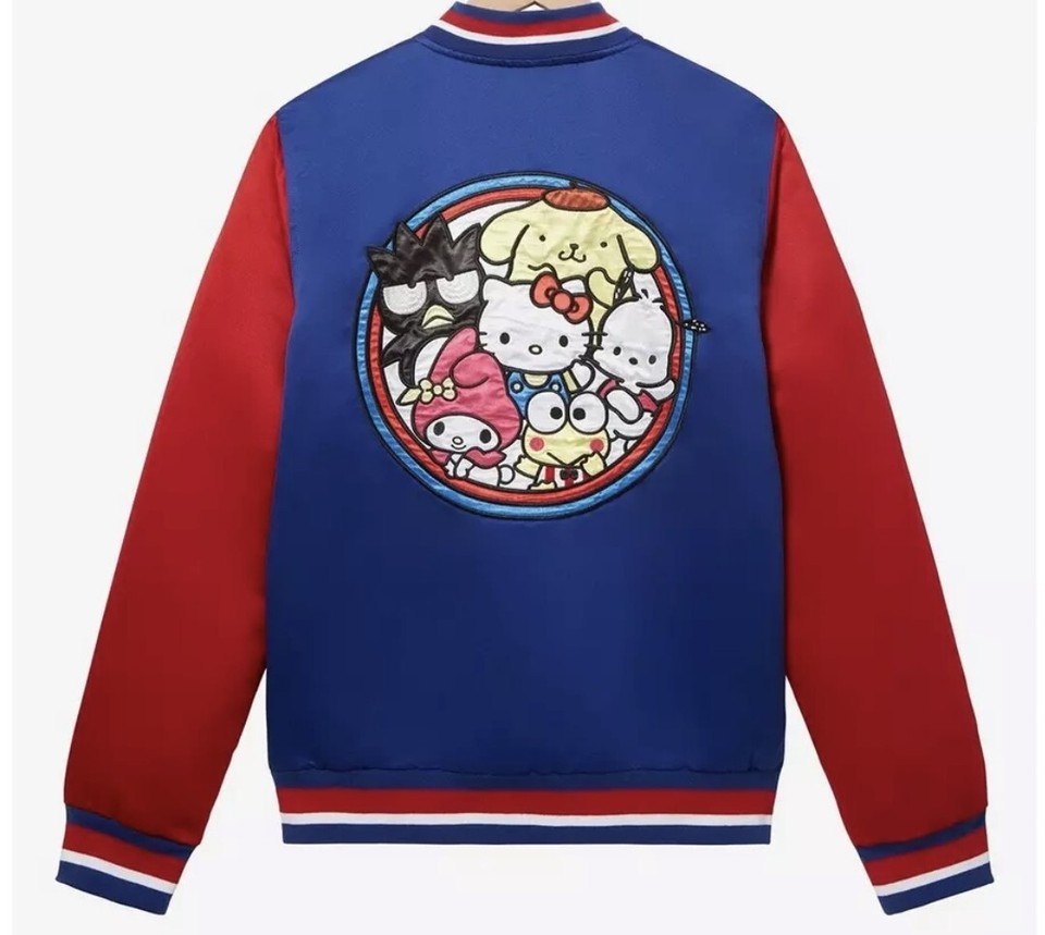 Sanrio Hello Kitty & Friends Men's Bomber Jacket BoxLunch Excl. Blue ...