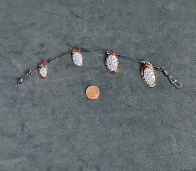 Custom 10" Flasher Pop Gear Trolling Rig Bass Trout Walleye Fishing ...