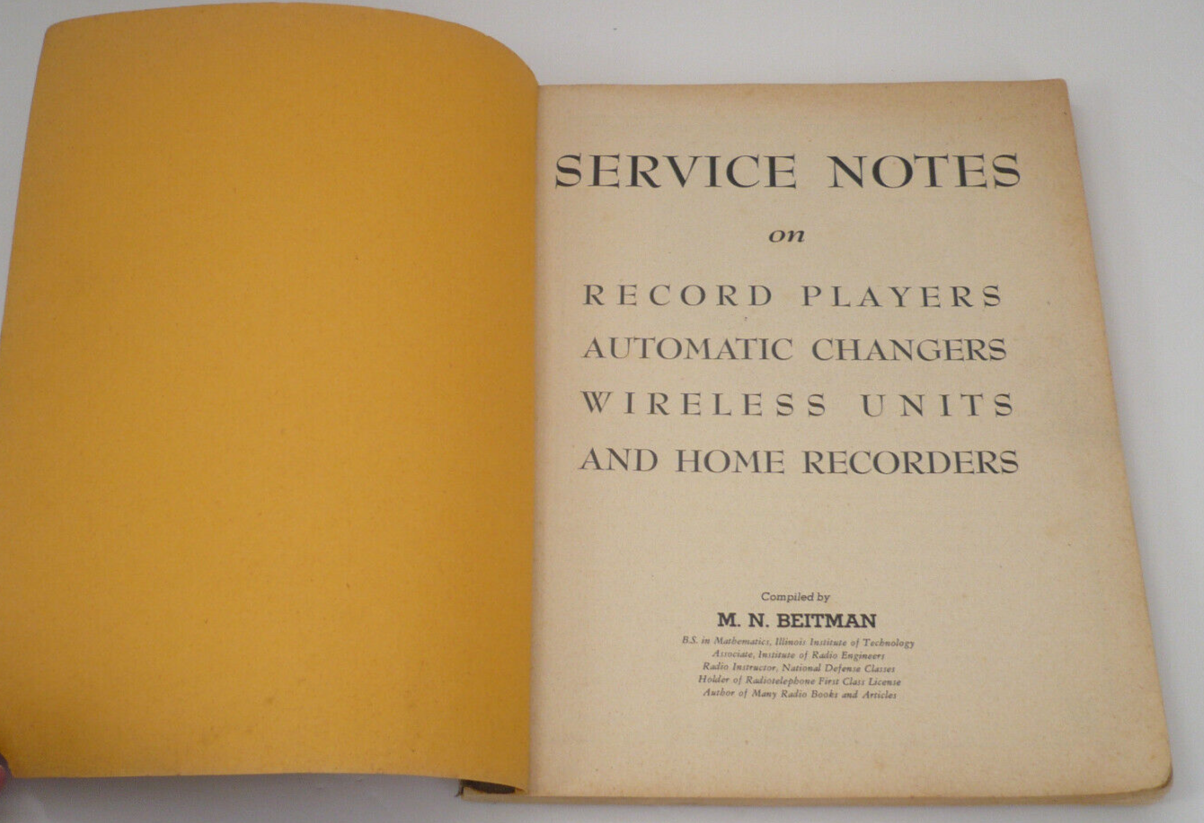 1946 Most-Often-Needed Service Notes on Record Players, Automatic ...