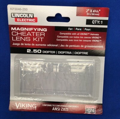 Lincoln Electric KP3046-250 Industrial 2 x 4 Cheater Lens 2.50 ...
