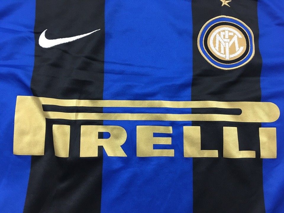 Inter Milan 2008/09 2009 Pirelli Nike home shirt jersey maglia camiseta ...