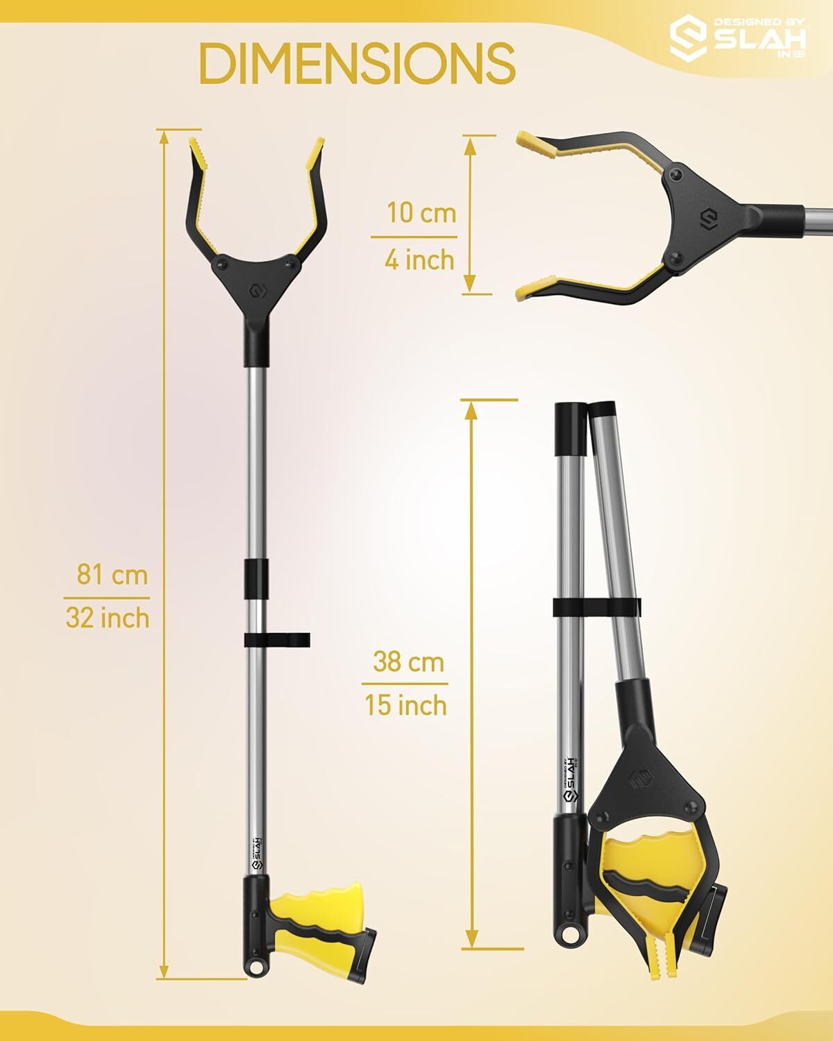 32inches Litter Pickers, Grabber Stick, Helping Hand Grabbers for ...