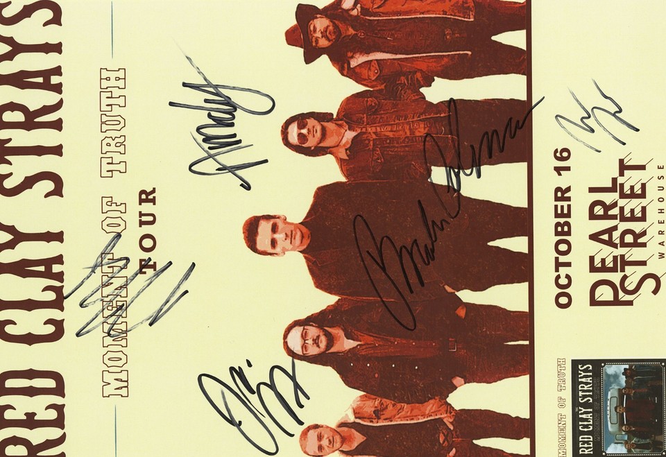 The Red Clay Strays autographed gig poster Drew Nix, John Hall, Zach ...