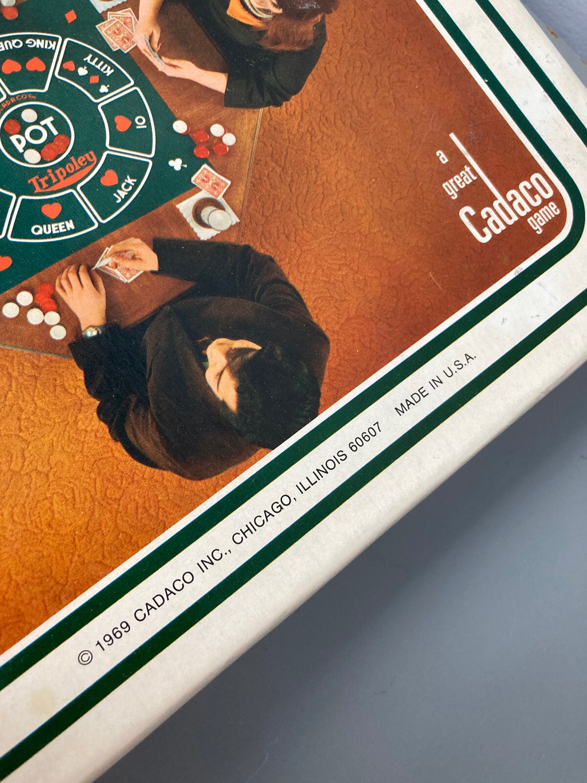 Tripoley Game No. 111 Vintage 1969 Deluxe Edition Mat Board Box Poker ...