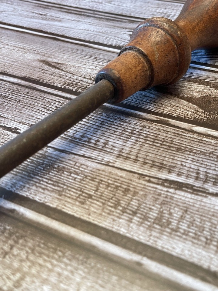 Antique Wood Handle 15 ½” Flat Head Screwdriver Vintage Tool | eBay