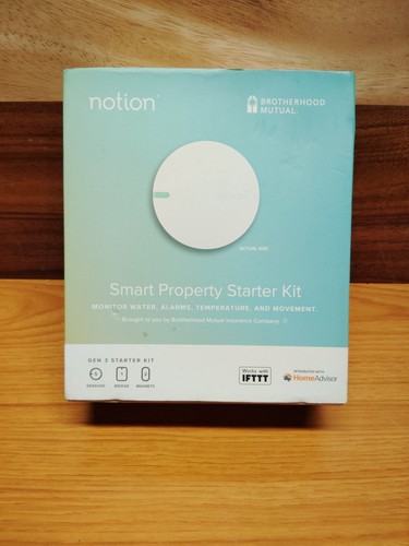 Notion Smart Home Monitoring System Gen 3 Starter Kit 5 Sensors Bridge ...