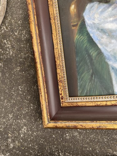 Original Frederic Michael Wood Oil On Canvas Portrait Of Ina Painting ...