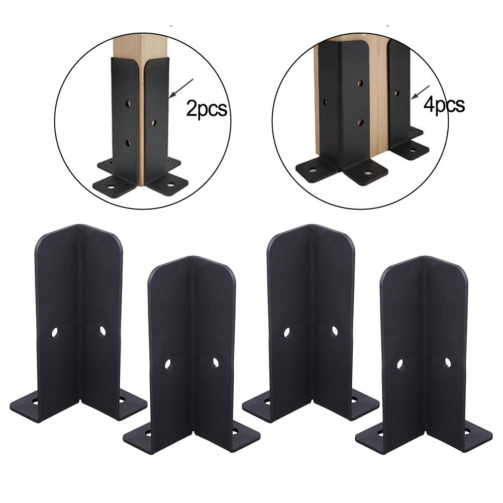 Reversible Wood Post Base Brackets 4Pcs Kit for Adjustable Deck ...