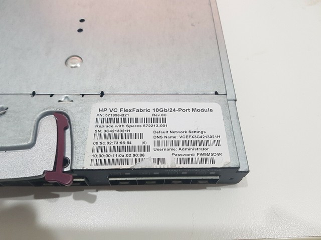HP Virtual Connect VC FlexFabric 10gb 24 Port Switch Module C7000 ...