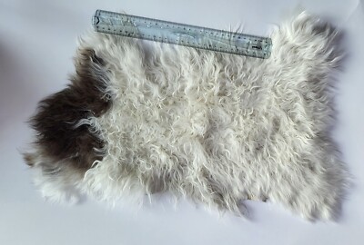 From Mongolia Natural Lamb Hide Fur Sheep Skin Lambskin – Black/Brown ...