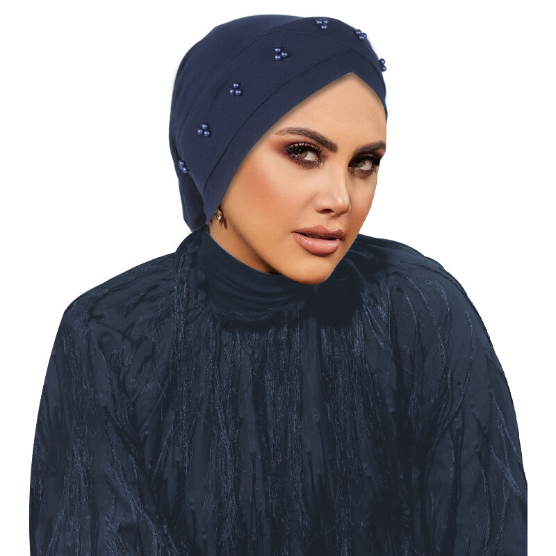 Muslim Women Hijab Turban Bonnet Cap Beanies Islamic Pleated Braid Hat ...