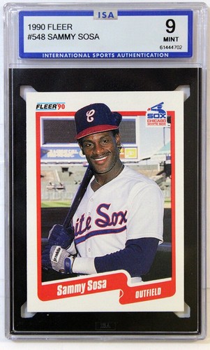 1990 Fleer #548 Sammy Sosa ISA 9 Graded LOOK!! | eBay