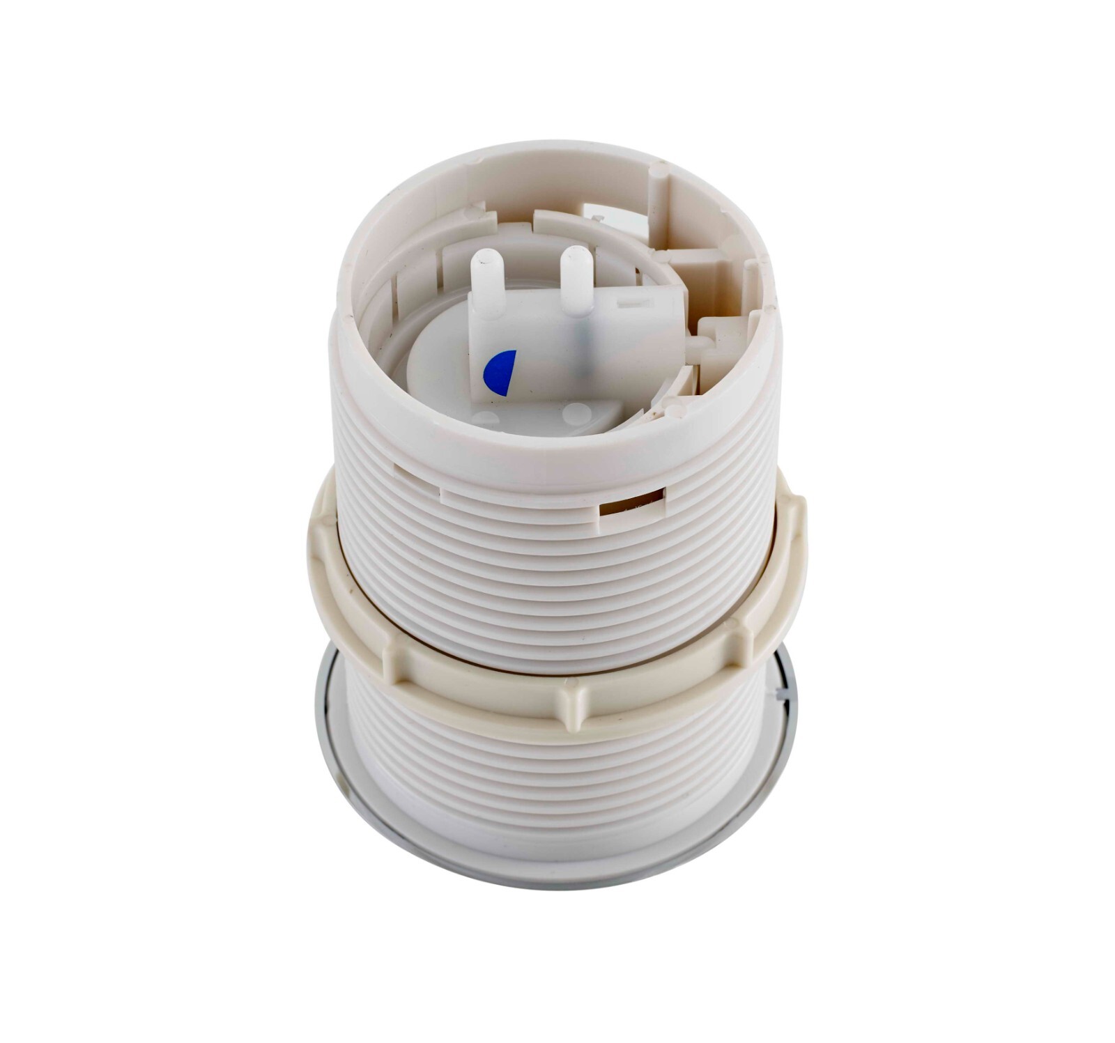 Large Chrome Pneumatic Push Buttons & Flush Plates - Dual Air WC Toilet ...