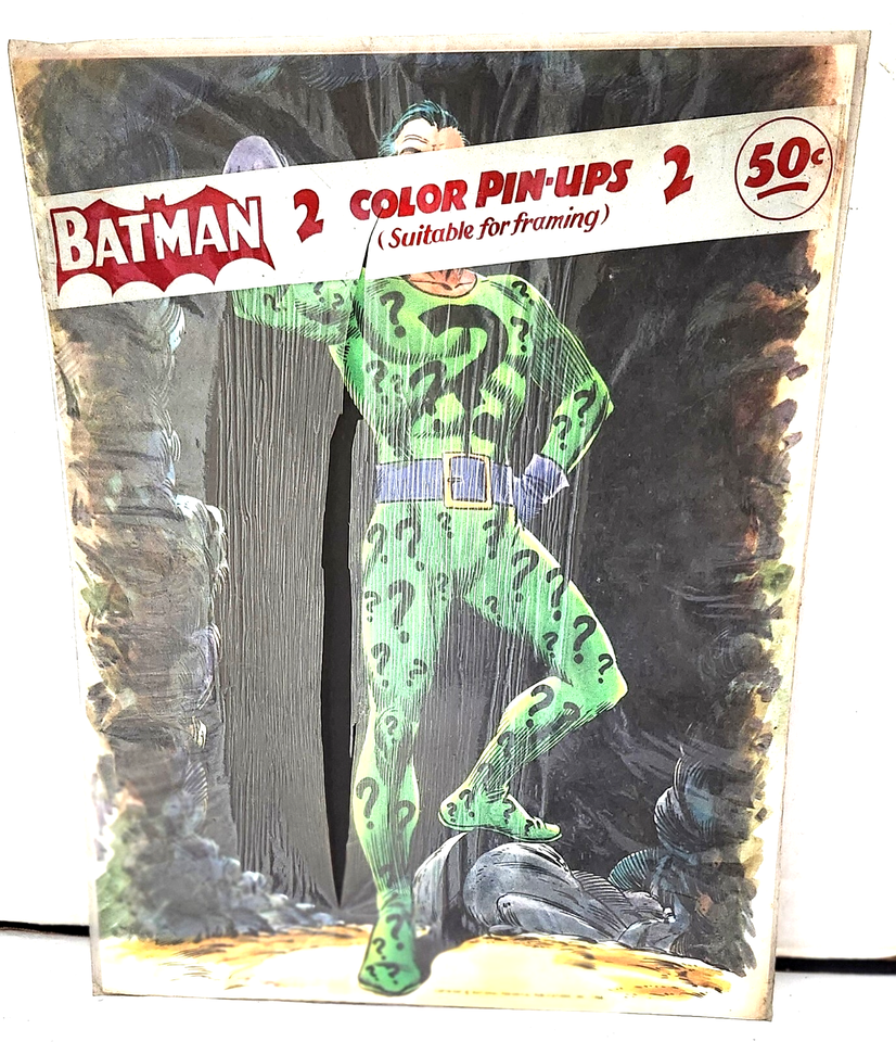 Vintage 1966 Batman & The Riddler Color Pinup Posters 11 x 14 DC Comics ...