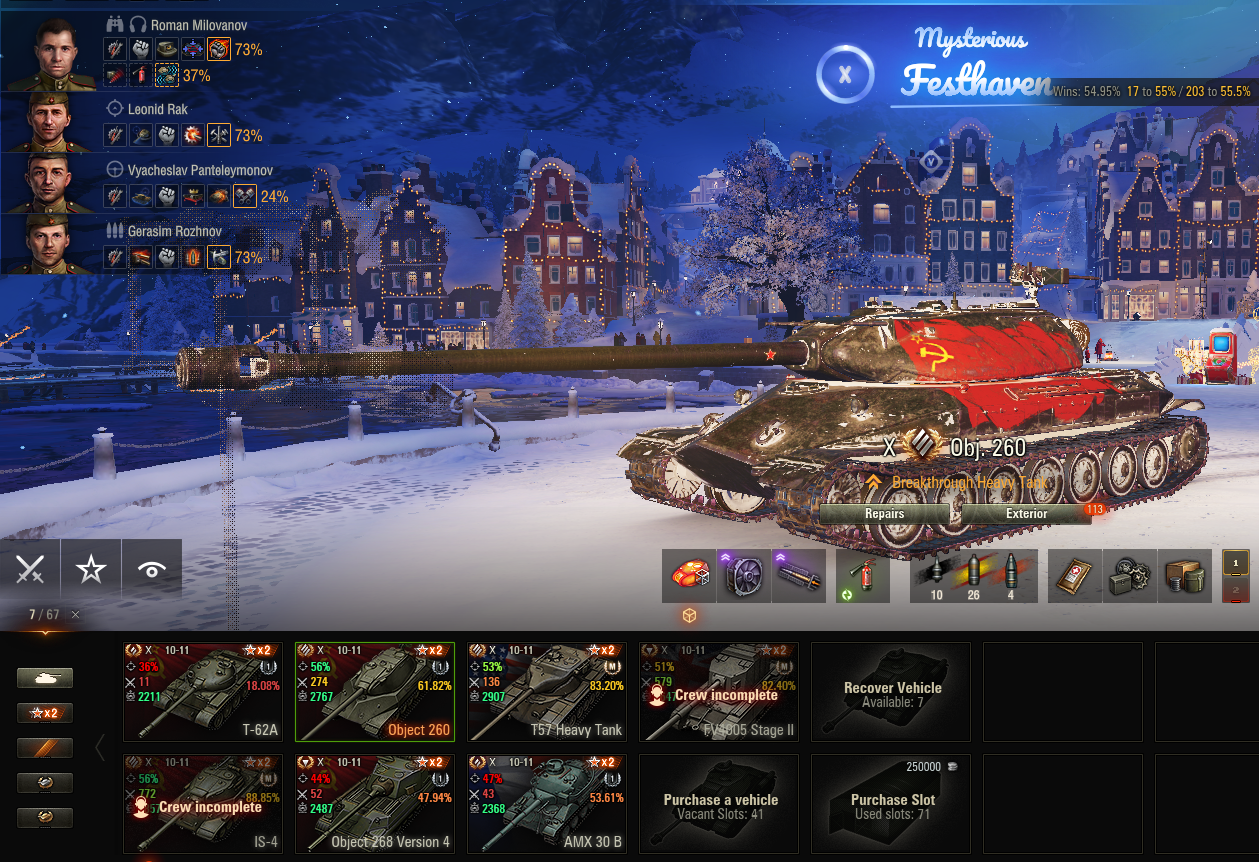 World of tanks EU Account with Obj 260, FV4005 , T57 Heavy, T110E4, Obj ...