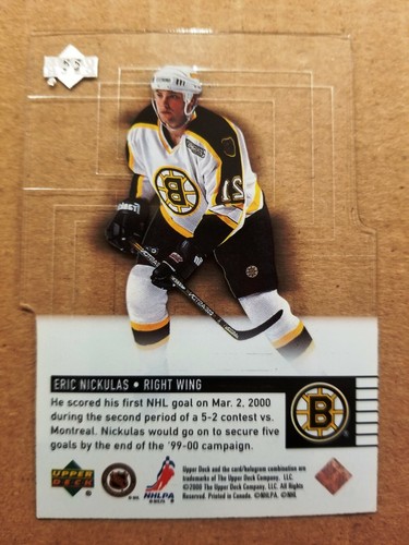 2000-01 Upper Deck Ice Prime Performers 204/1500 Eric Nickulas #55 ...