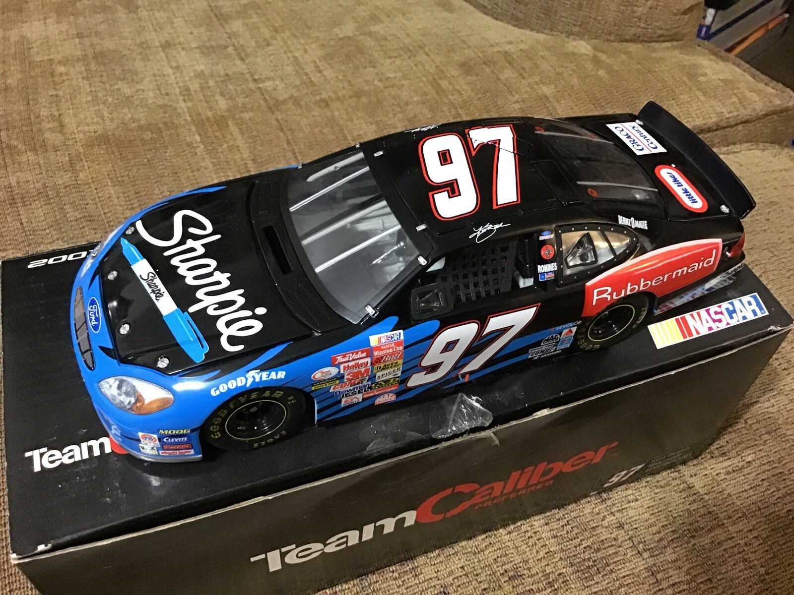 2001 Team Caliber KURT BUSCH #97 Sharpie Rookie Diecast Nascar 1/24 ...