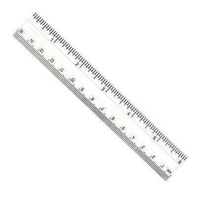 Charles Leonard Double Bevel Plastic Ruler, 6", Clear CHL80610 UPC ...