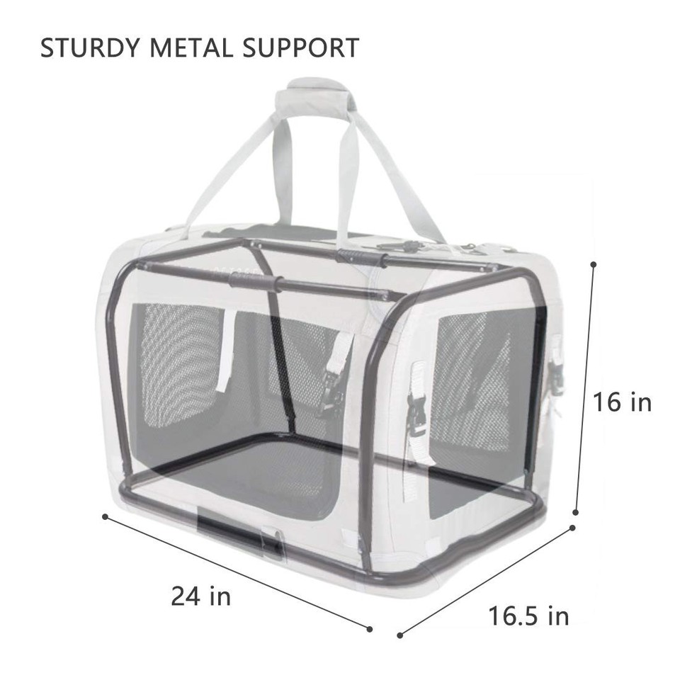 Petseek Extra Large Cat Carrier Soft Sided, Portable 24x16.5x16 inches ...