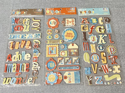 We R Memory Keepers Self Adhesive Layered Chipboard Words Tags Letters ...